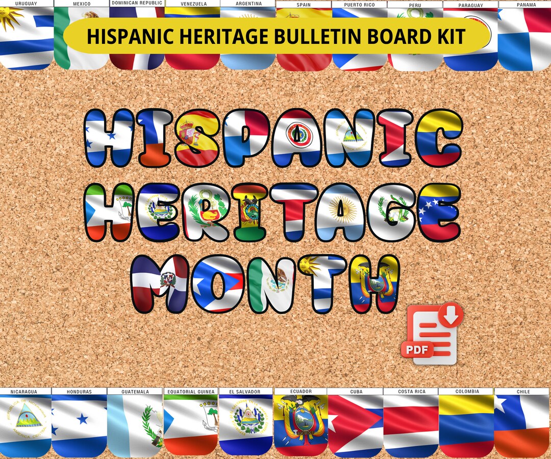 Hispanic Heritage Month, Bulletin Board Kit, Hispanic Heritage Month ...