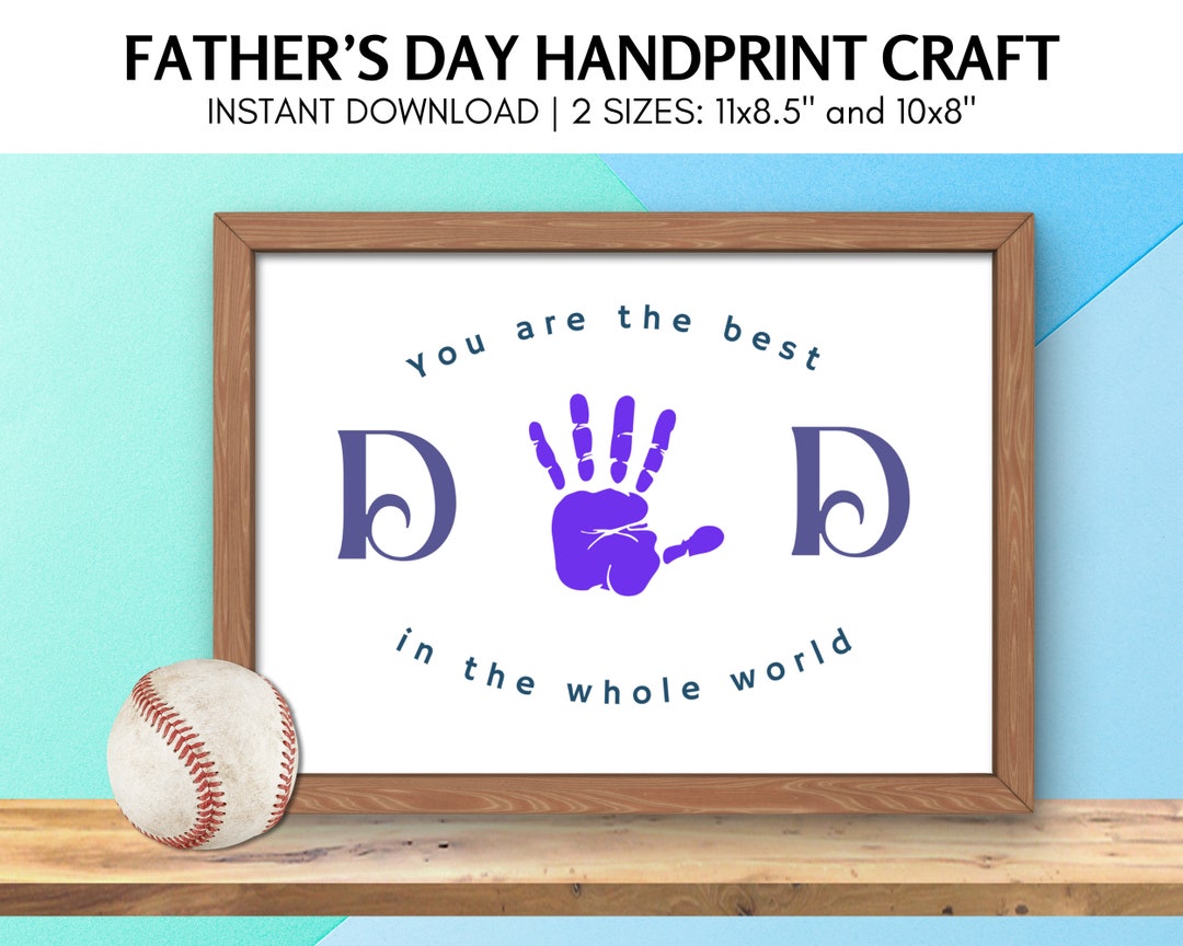 Father's Day Handprint Crafts, Fathers Day Handprint Art, Handprint ...