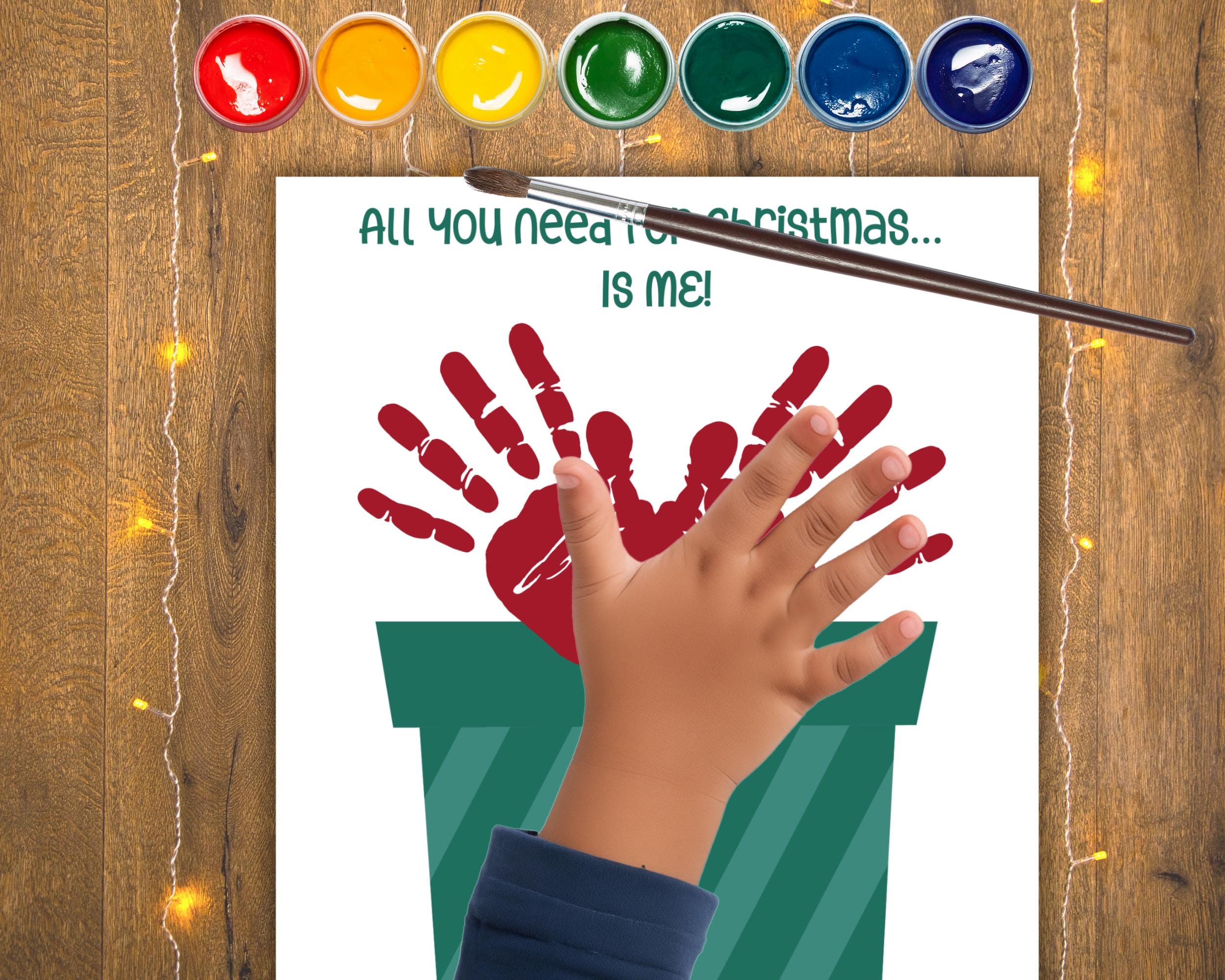 Christmas Handprint Craft, Christmas Present Handprint Art, Winter ...