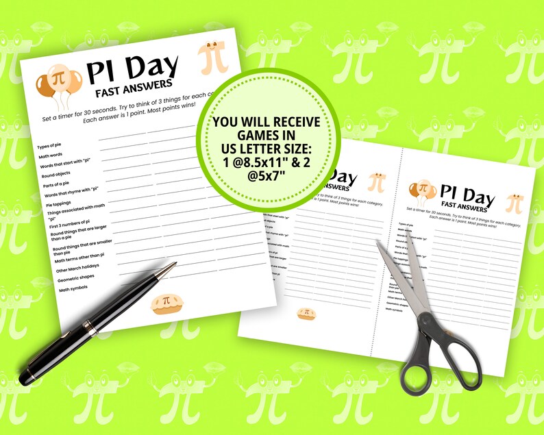Pi Day Fast Answers Game, Trivia Game, Math Pi Day, Math Questions ...