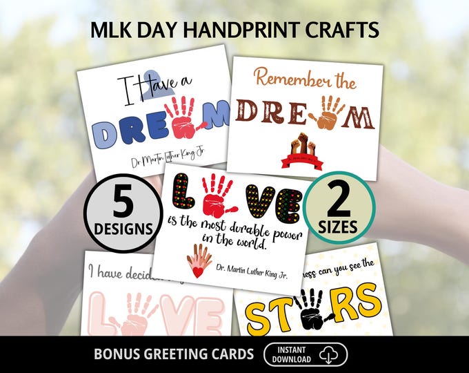Martin Luther King Handprint Art, Handprint Craft, Printable Activity ...