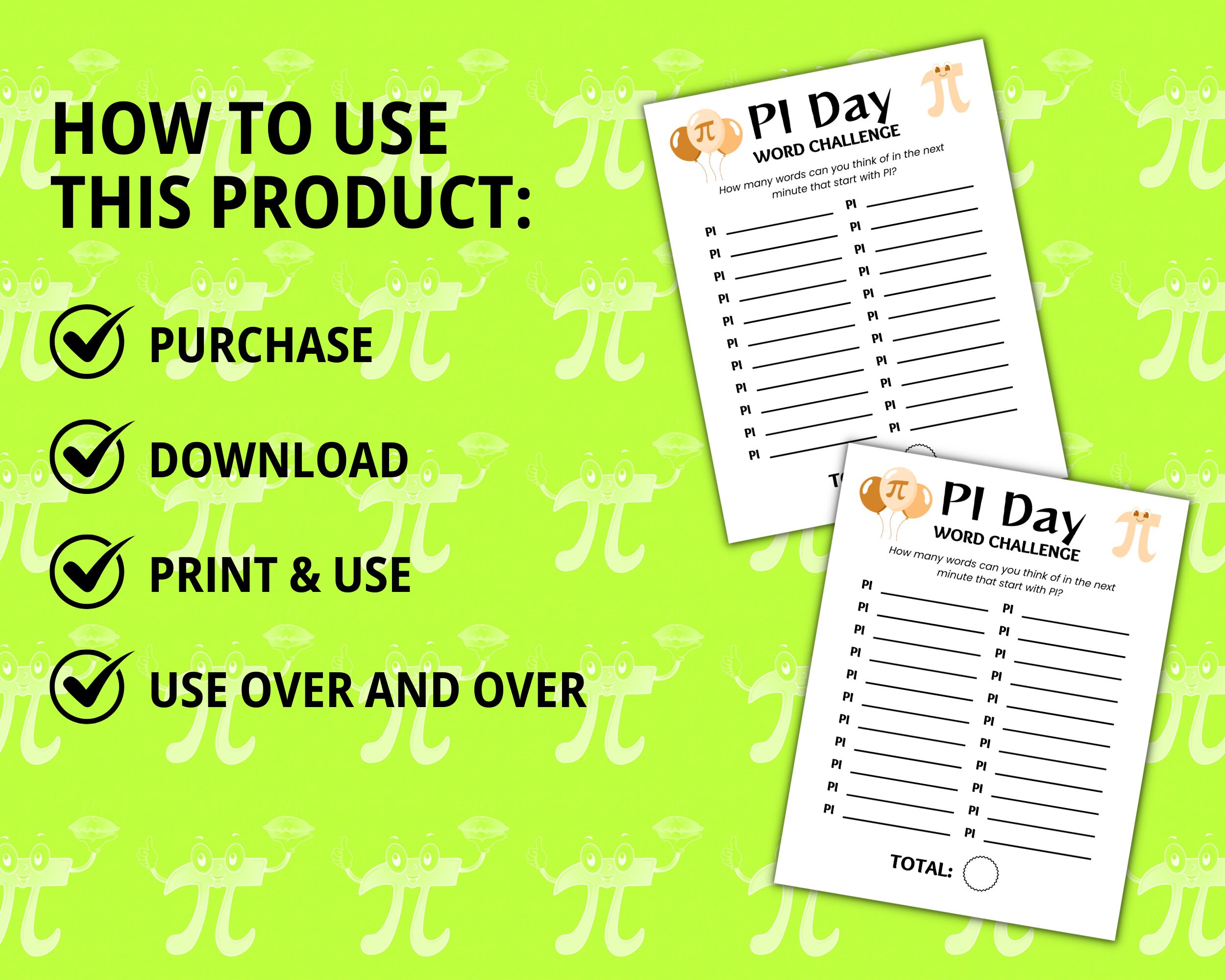 Pi Day Word Challenge Game, Word Game, Math Pi Day Trivia, Math ...