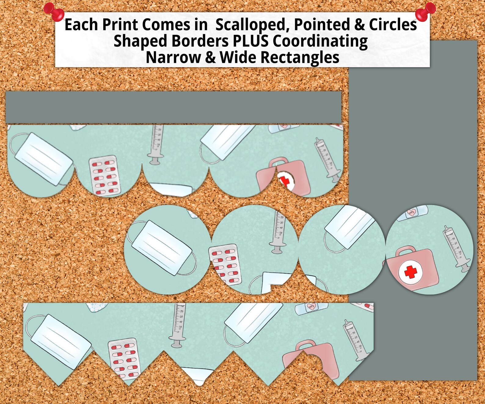 School Nurse Bulletin Board Kit, School Nurse Office Decor, Bulletin ...