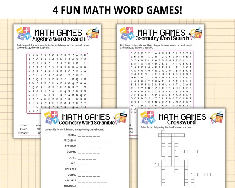 Math Games Bundle, Math Worksheets, Math Teacher, Math Activities, Math ...