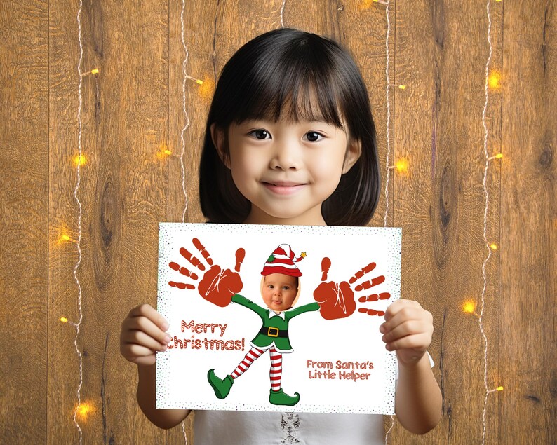 Editable Christmas Handprint Craft, Santa's Little Helper Handprint Art ...