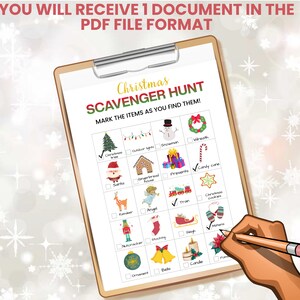 Christmas Kids Scavenger Hunt Printable Games for Kids Holiday Games ...