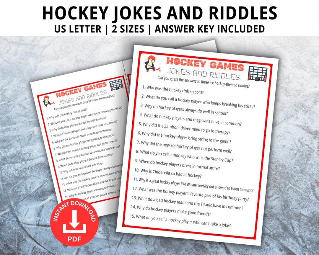 Hockey Jokes, Hockey Riddles, Hockey Games, Hockey Party Games, Hockey ...