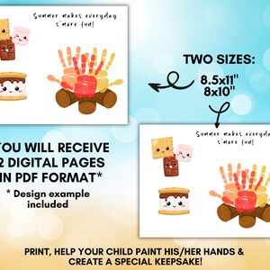 Summer Handprint Craft, S'mores Handprint Craft, Summer Handprint Art ...
