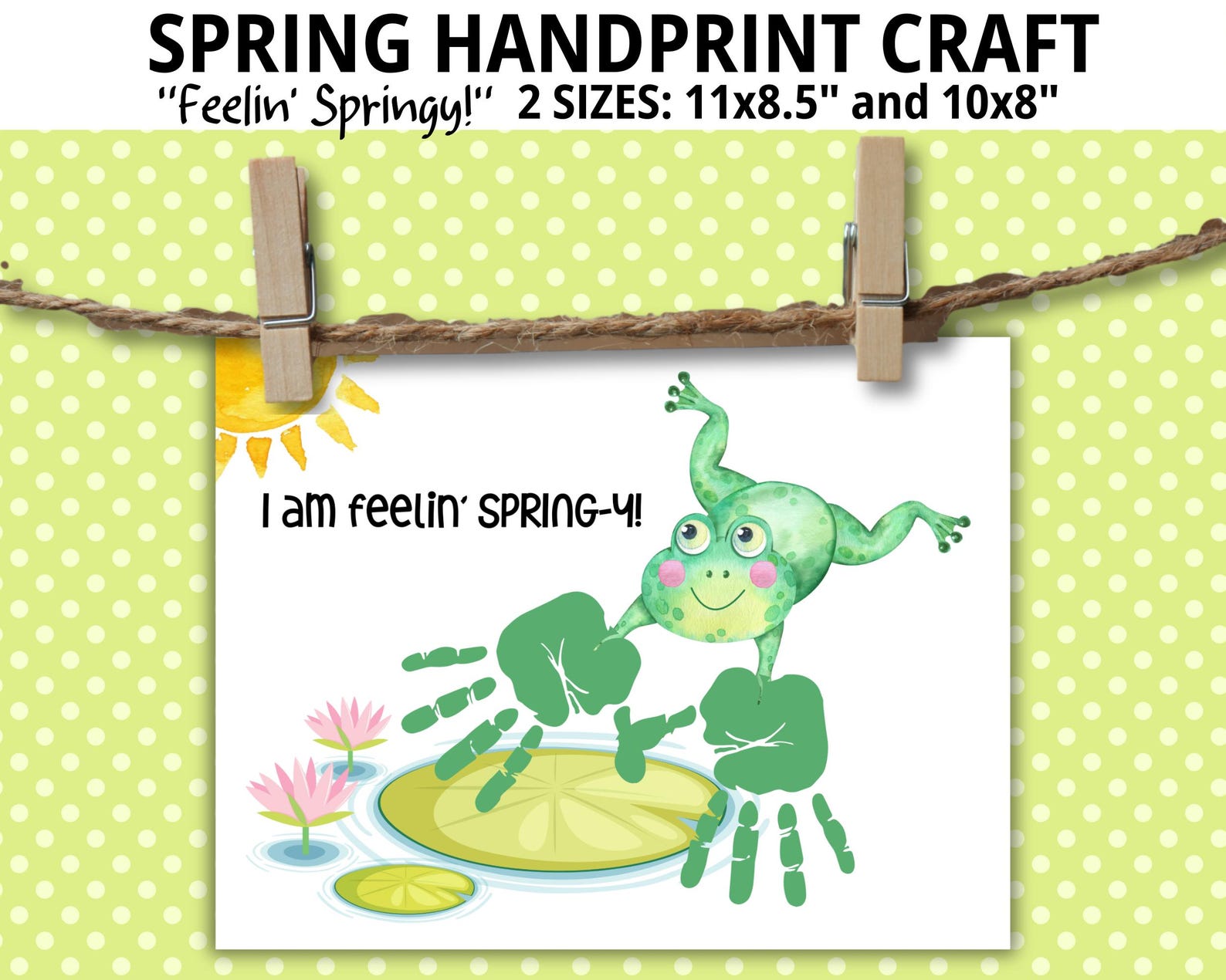 Spring Handprint Craft, Feelin' Springy, Handprint Art, Handprint Sign ...