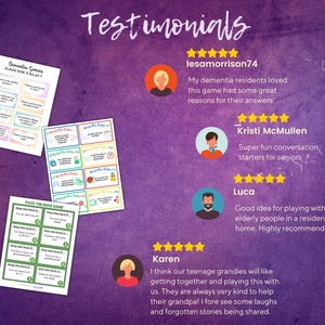 Trivia for Seniors Game, Ice Breaker Game, Dementia Activities ...