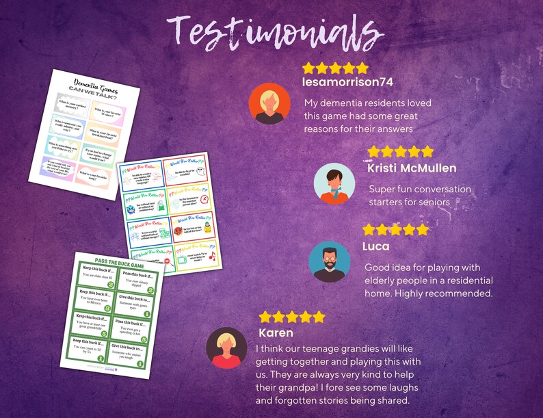 Trivia for Seniors Game, Ice Breaker Game, Dementia Activities ...