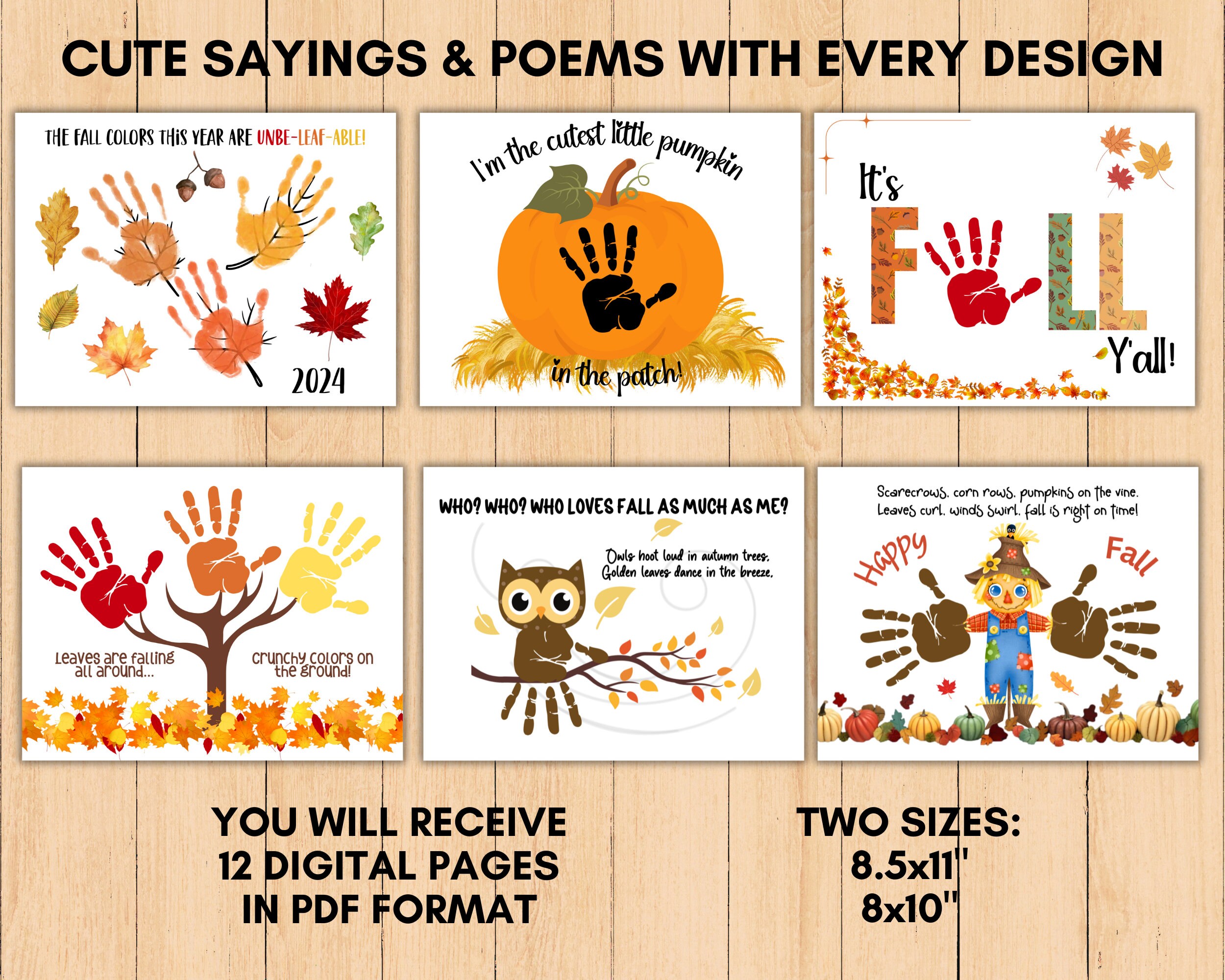 Fall Handprint Crafts, Bundle, Handprint Craft, Fall Handprint Art ...