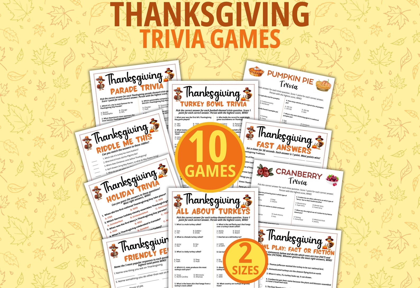 Thanksgiving Trivia Games, Thanksgiving Games, Thanksgiving Fun ...