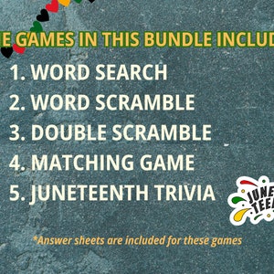 Juneteenth Games, Juneteenth Game Bundle, Juneteenth Trivia, Juneteenth ...
