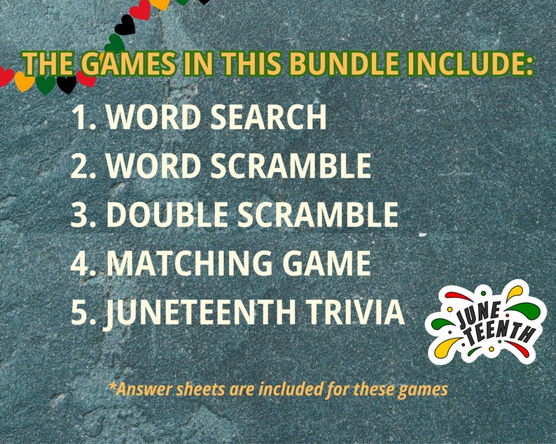 Juneteenth Games, Juneteenth Game Bundle, Juneteenth Trivia, Juneteenth ...