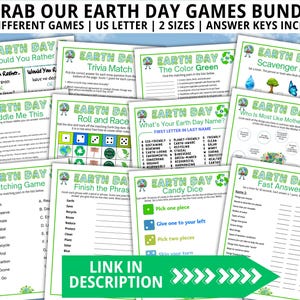 Earth Day A to Z Word Race, Earth Day Games, Family Game Night, Office ...