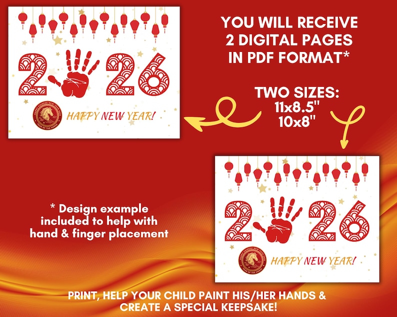 Lunar New Year, Handprint Craft, Year of the Horse, Chinese New Year ...