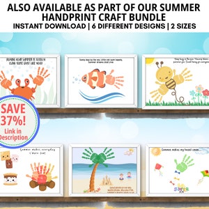 Summer Handprint Craft, Beach Handprint Craft, Summer Handprint Art ...