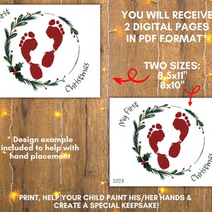 Christmas Handprint Craft, My First Christmas Footprint, Winter ...