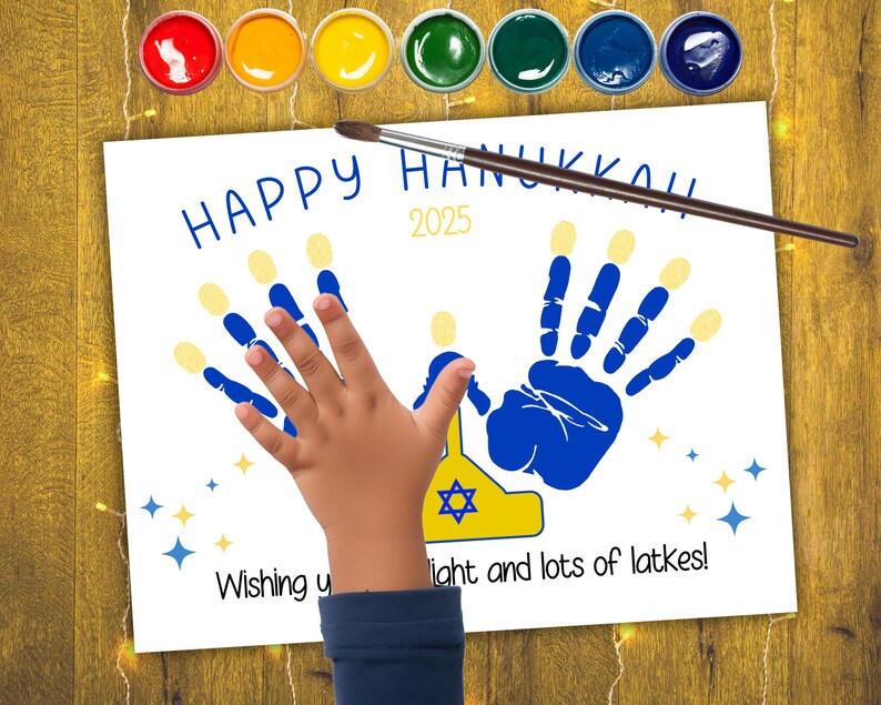 Hanukkah Handprint Craft, Menorah Handprint, Winter Handprint Craft ...
