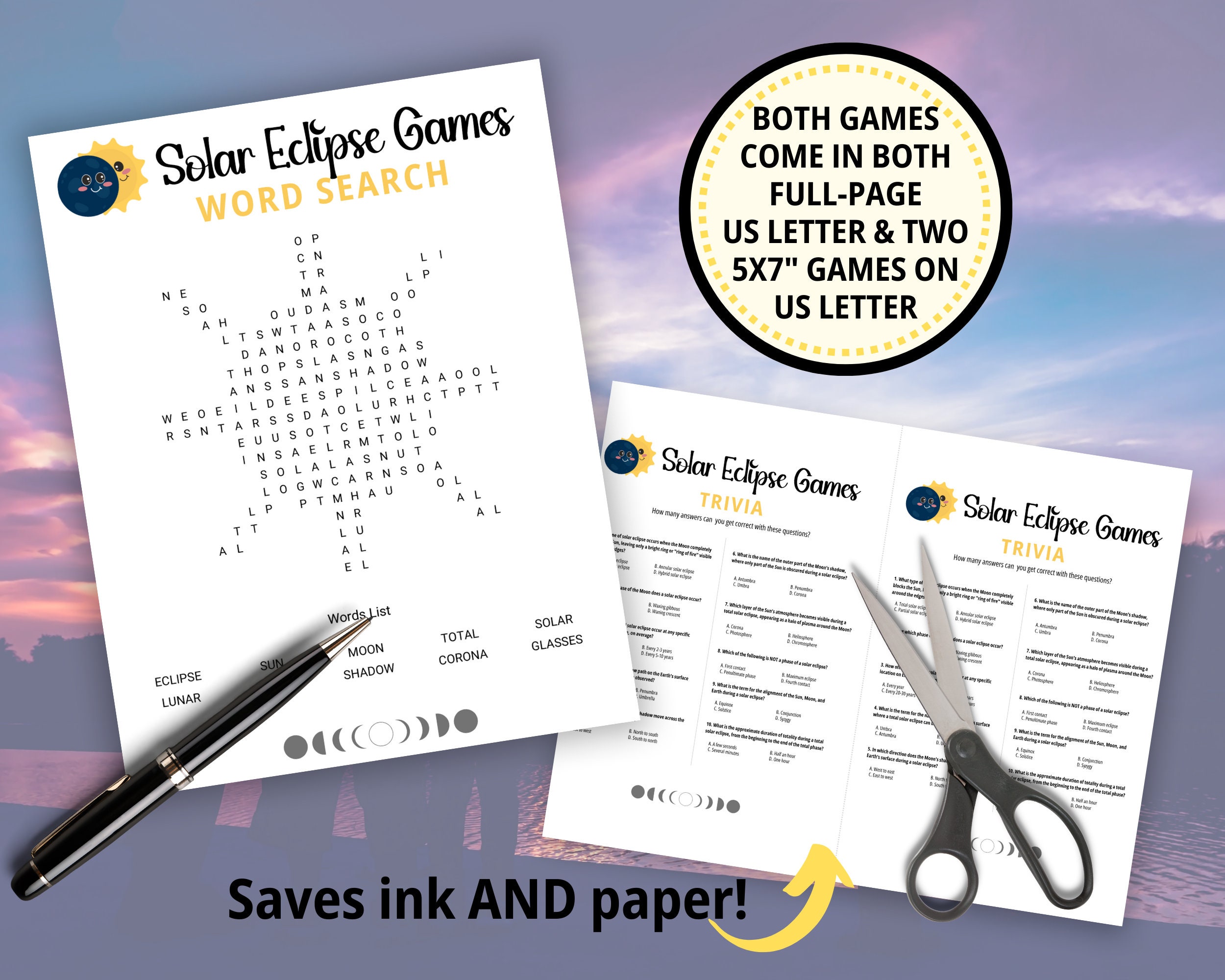 Solar Eclipse Games, Total Solar Eclipse, Family Game Night, Office ...