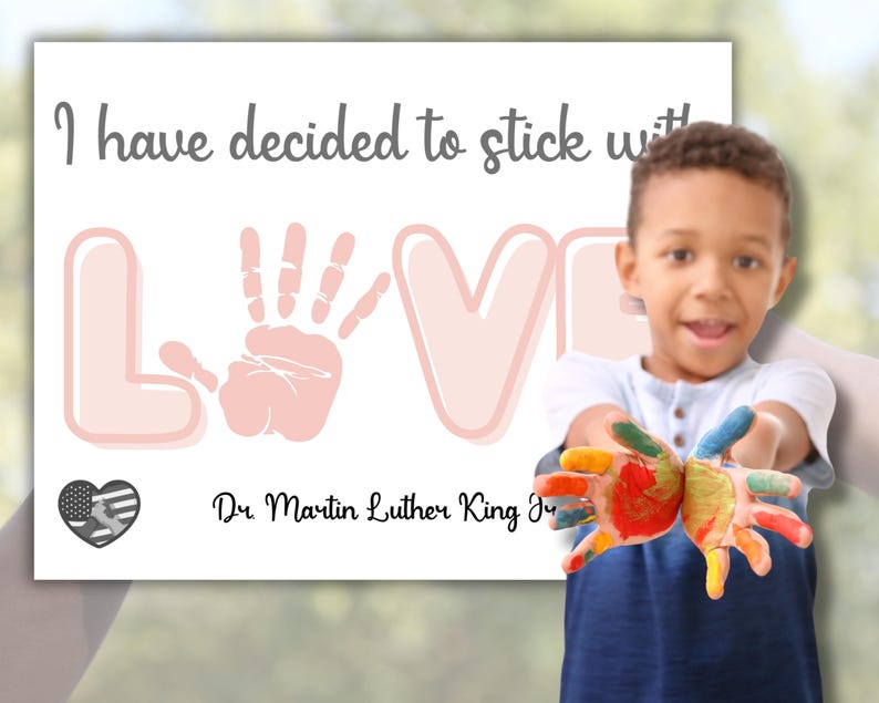 Martin Luther King Day Handprint Craft, Stick With Love, MLK Day ...