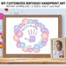Customized Birthday Craft, Customized Handprint Craft, Birthday ...