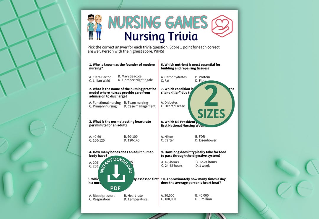 Nursing Trivia, Health Trivia, Medical Games, Nursing Games, Nurse ...