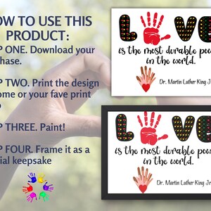 Martin Luther King Day Handprint Craft, Love Power, MLK Day Handprint ...