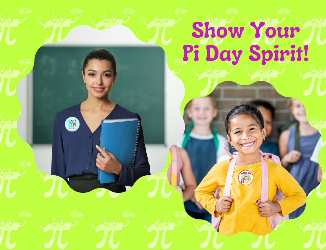 Printable Pi Day Stickers Pi Day Download Math Teacher Math - Etsy