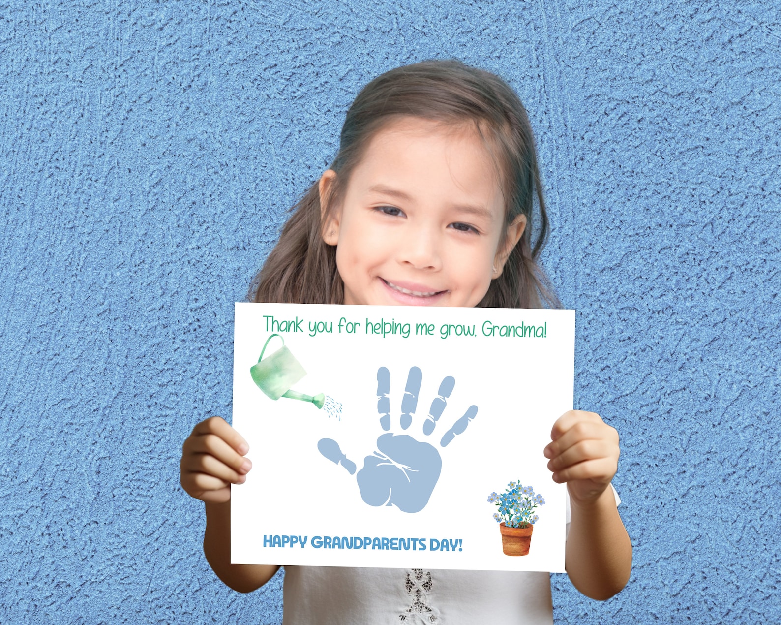 Grandparents Day Handprint Craft, Grandma Handprint Art, Grandpa ...