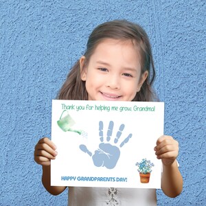 Grandparents Day Handprint Craft, Grandma Handprint Art, Grandpa ...