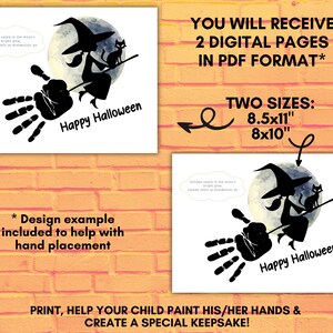 Halloween Handprint Craft, Witch Handprint, Fall Handprint Craft, Fall ...