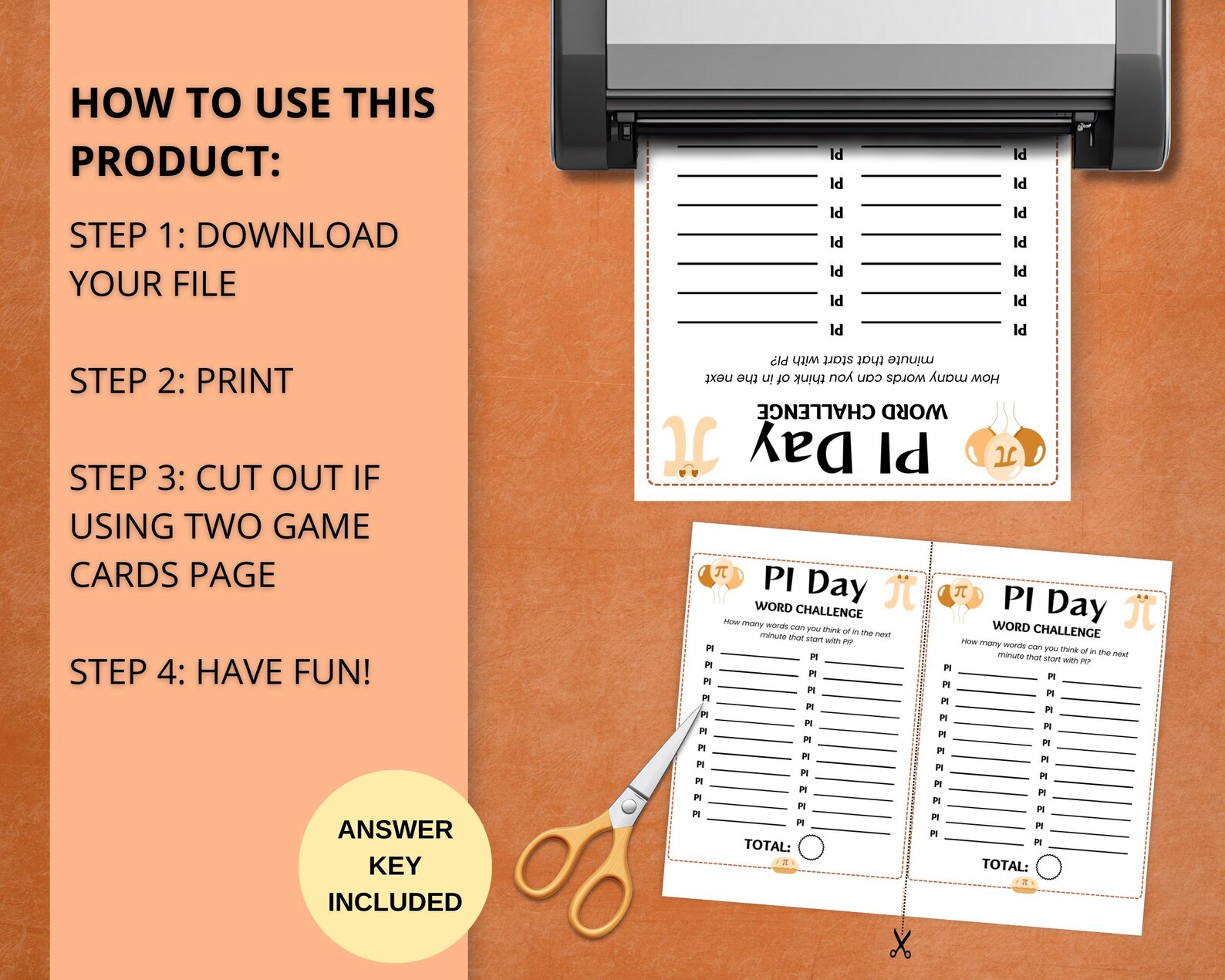 Pi Day Word Challenge Game, Word Game, Math Pi Day Trivia, Math ...