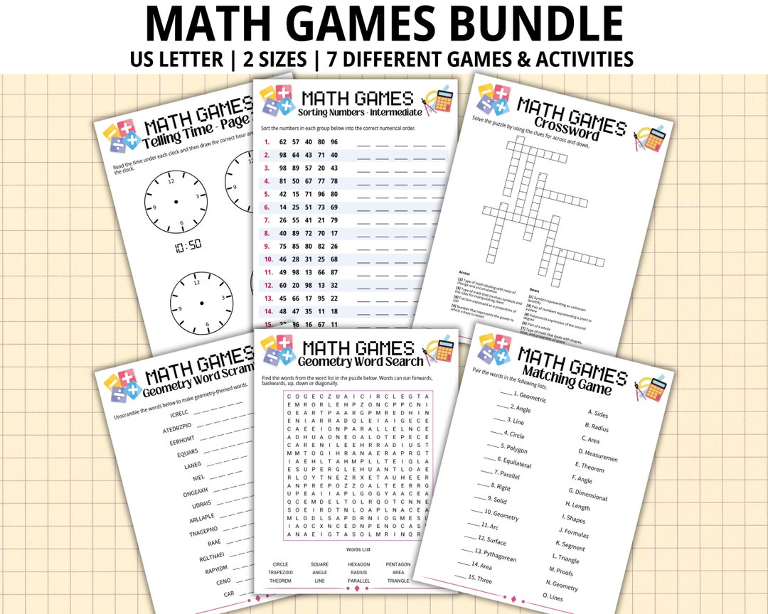 Math Games Bundle, Math Worksheets, Math Teacher, Math Activities, Math ...