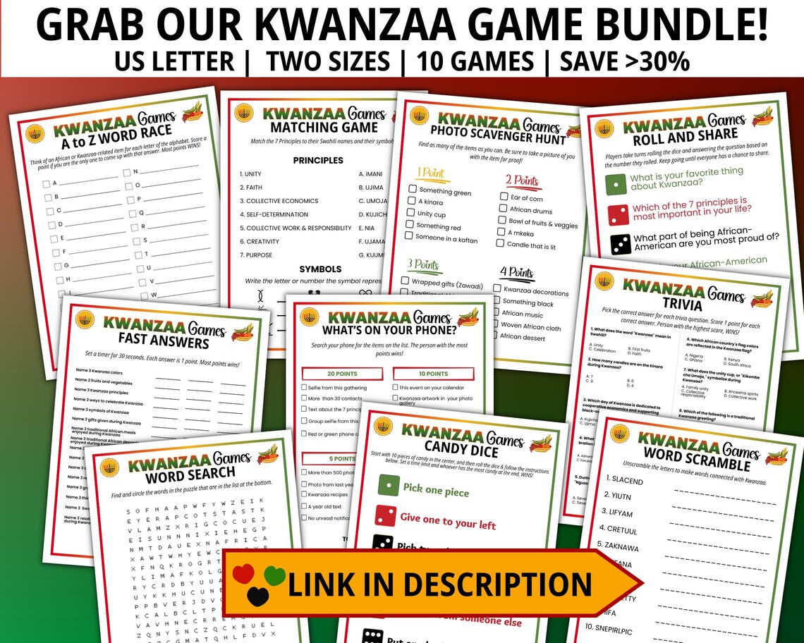 Kwanzaa Trivia, Kwanzaa Game, Holiday Party Games, Kwanzaa Educational ...
