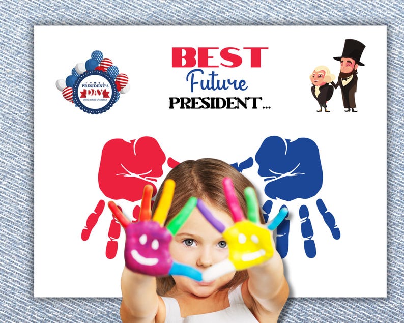 Presidents Day Handprint Craft, Best Future President, Patriotic ...