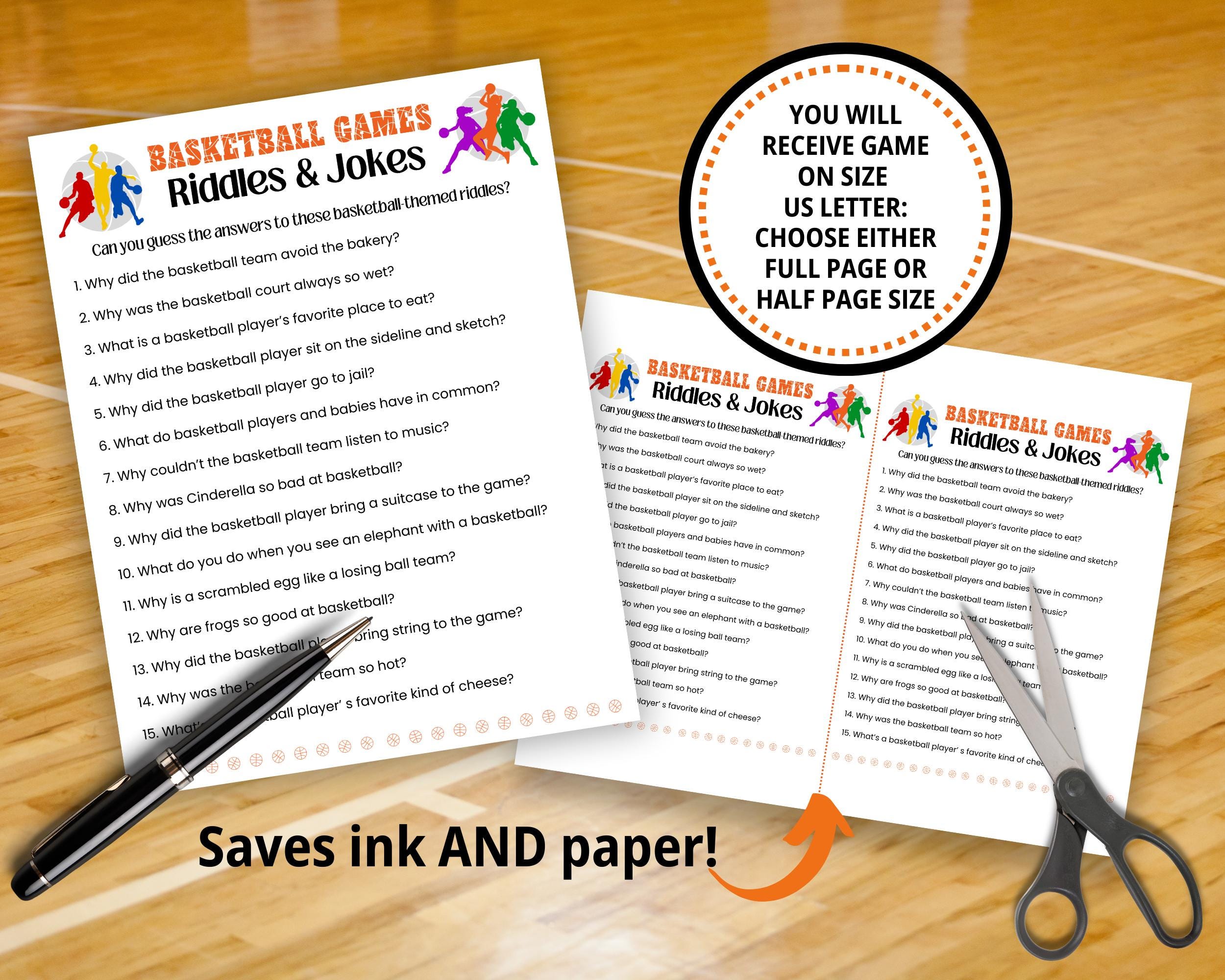 Basketball Riddles, Basketball Jokes, Riddle Me This, Basketball Games ...