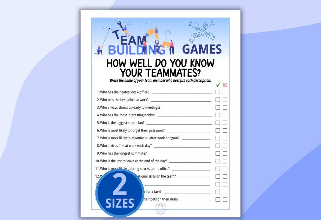 How Well Do You Know Your Team, Team Building Games, Team Bonding Games ...
