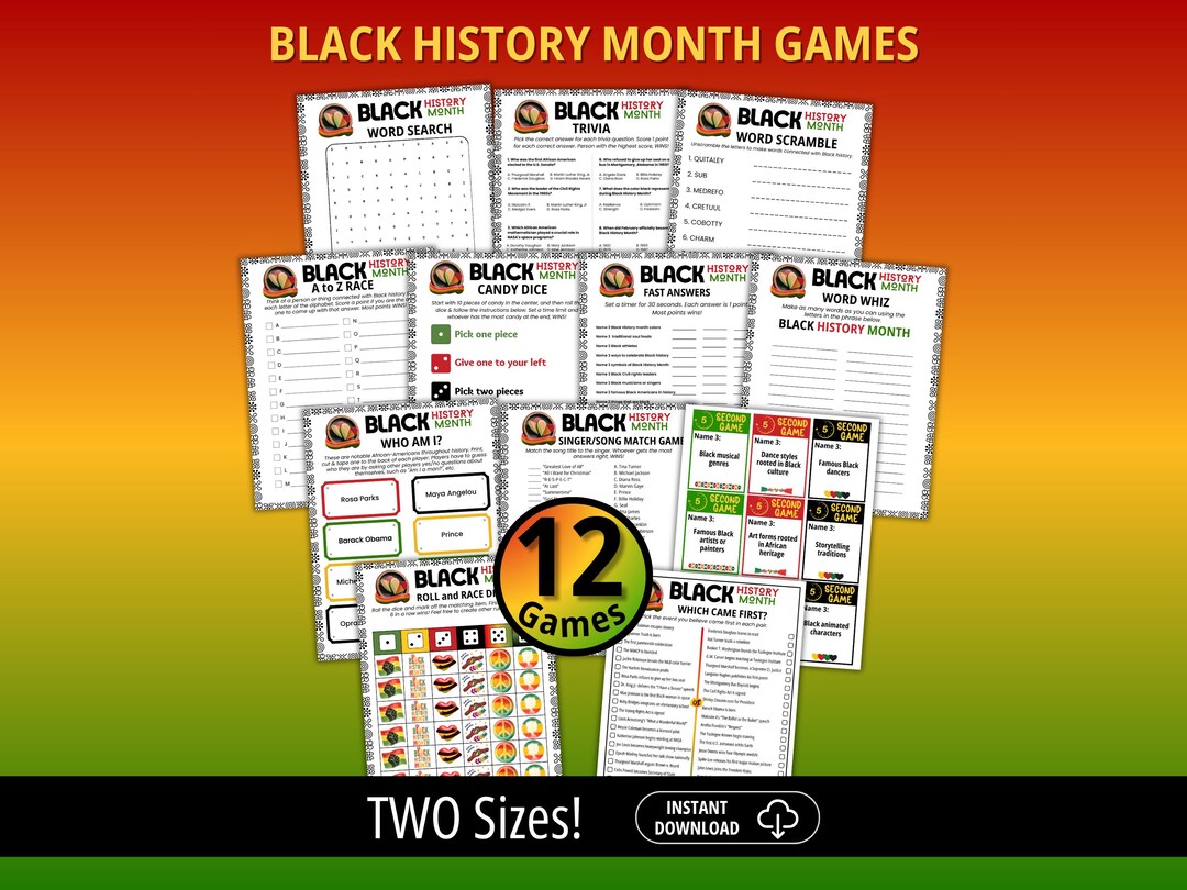 Black History Month Games, Black History Trivia, Black History Games ...
