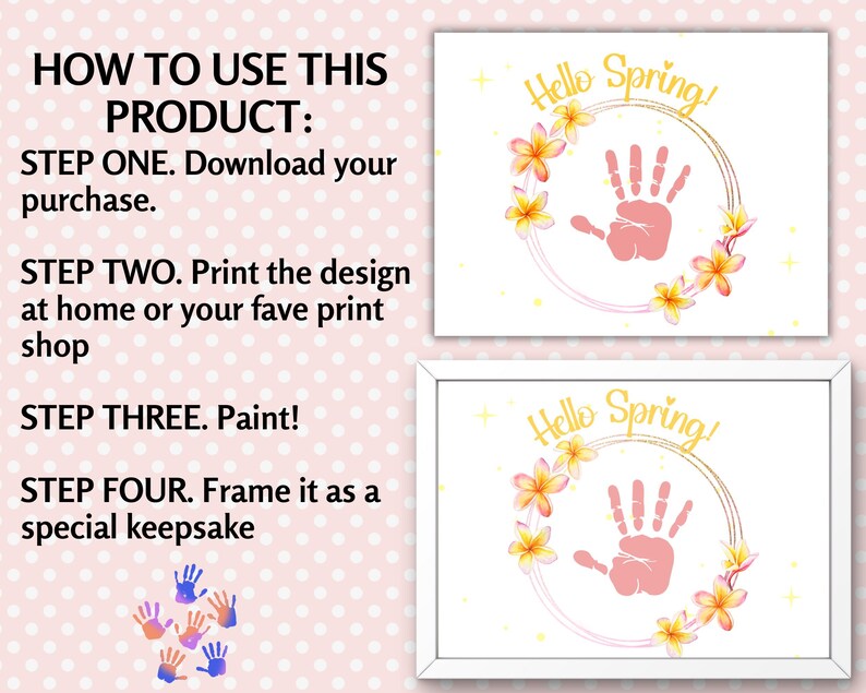 Spring Handprint Craft, Hello Spring, Handprint Art, Handprint Sign ...