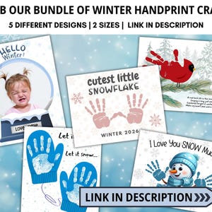 Winter Handprint Craft, Cutest Little Snowflake, Handprint Art, Winter ...