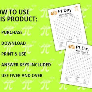 Pi Day Word Search, Pi Day Game, Pi Day Download, Math Teacher, Math Pi ...