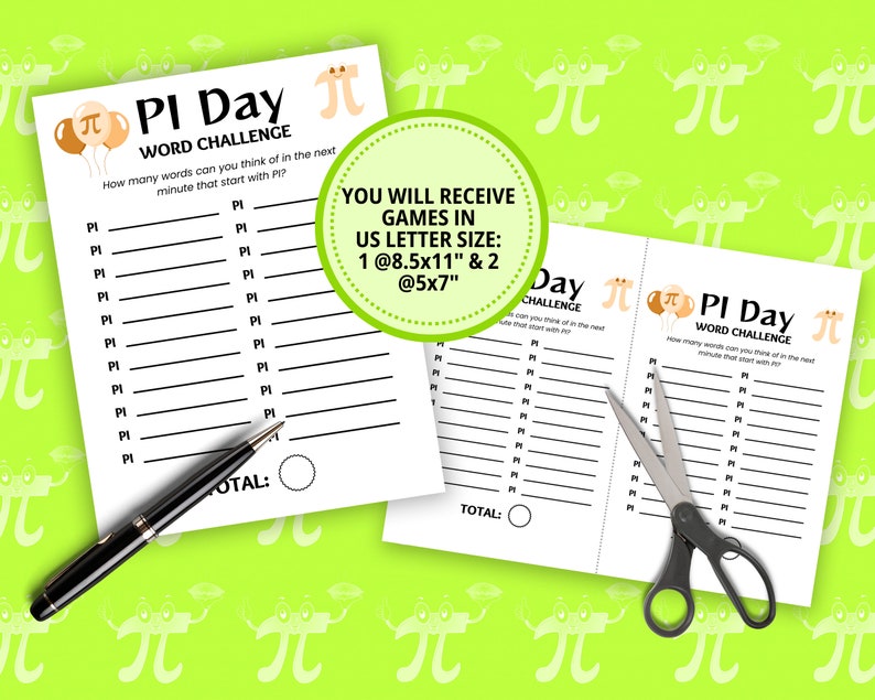 Pi Day Word Challenge Game, Word Game, Math Pi Day Trivia, Math ...
