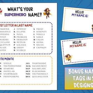 What's Your Superhero Name, Halloween Name Game, Whats Your Name ...