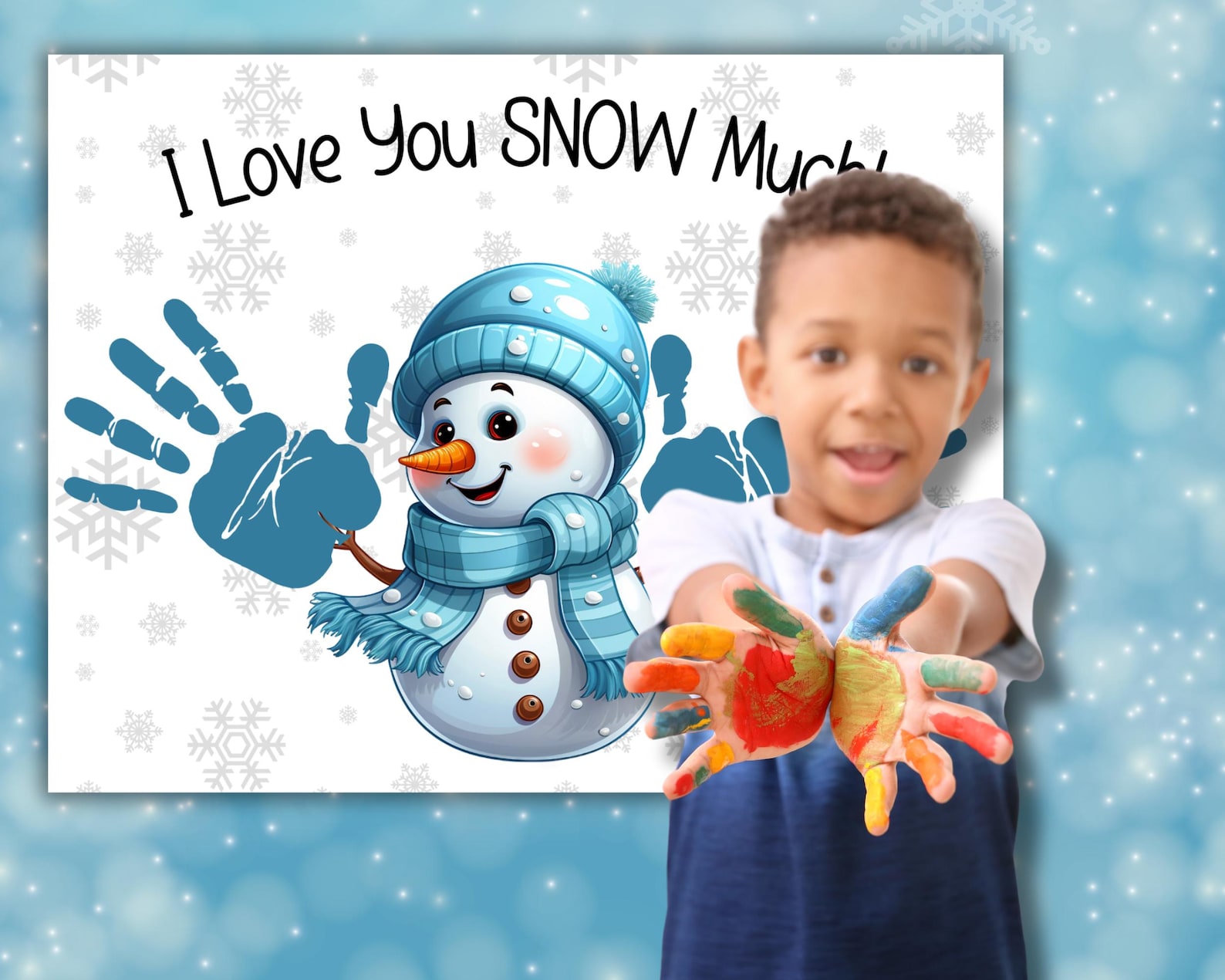 Winter Handprint Craft, Love You Snow Much, Handprint Art, Winter ...