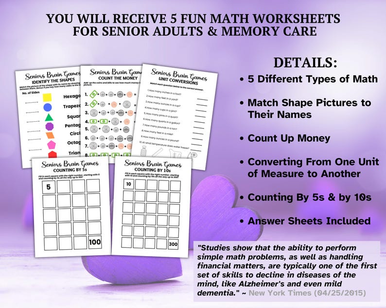 Seniors BRAIN GAMES BUNDLE, Dementia Games, Dementia Activities ...