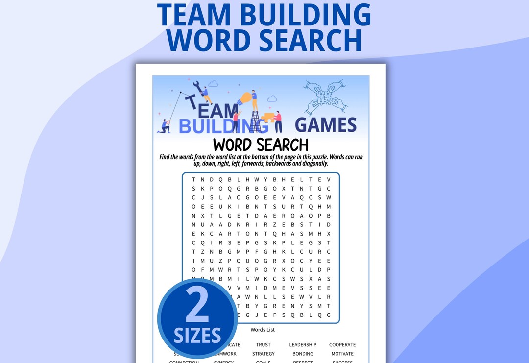 Team Building Word Search, Office Trivia Games, Team Building Games ...