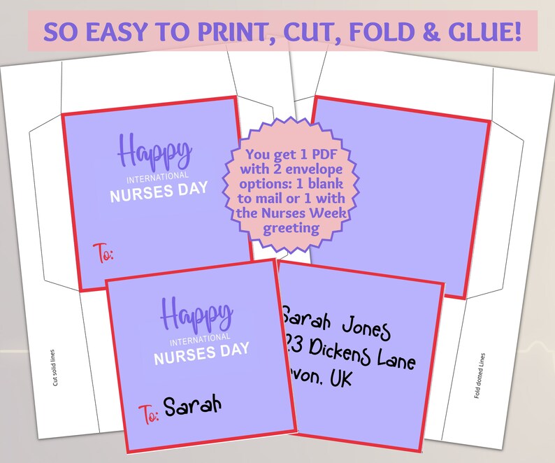 International Nurses Day Card, Happy Nurses Week, Printable Square Card ...