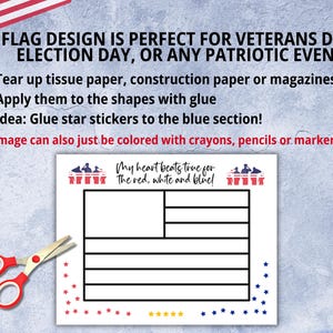 Flag Cut and Paste Craft, Torn Paper Craft, Classroom Activity, Pre ...